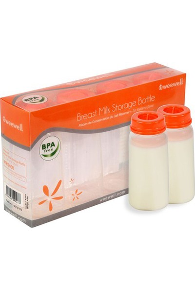 Weewell WBS400 Süt Saklama Şişesi - 4'lü
