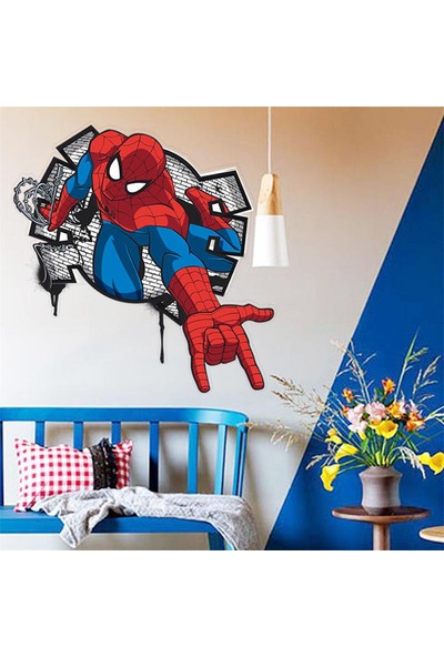 Color Casa Örümcek Adam Spider Man Sticker-Çocuk Odası Duvar Çıkartması Color Casa Örümcek Adam Spider Man Sticker-Çocuk Odası Duvar Çıkartması