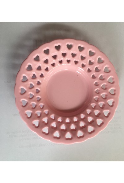 Furkan Çay Tabağı 6'lı Plastik Pembe Kalp Furkan Çay Tabağı 6'lı Plastik Pembe Kalp