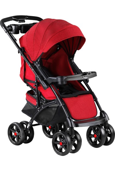 Babyhope BH-609 Polo Çift Yönlü Bebek Arabası Kırmızı