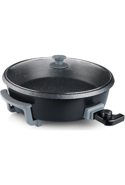 Schafer Crock 1200W Elektrikli Tava Pişirici Pizza Makinesi Siyah Schafer Crock 1200W Elektrikli Tava Pişirici Pizza Makinesi Siyah