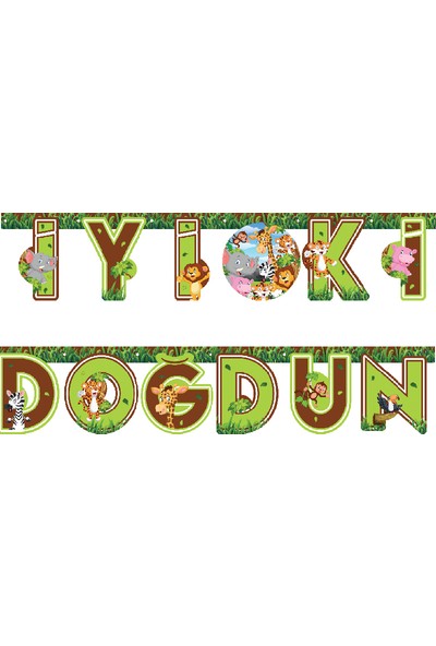 Party Shop Safari iyi ki Doğdun Banner