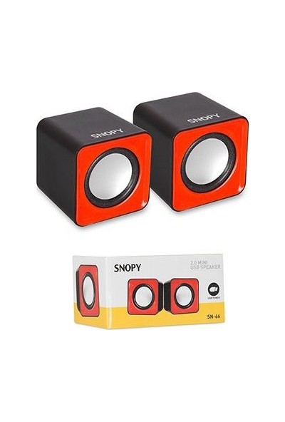 Snopy Sn-66 2.0 Kırmızı Usb Speaker Sn-66-K