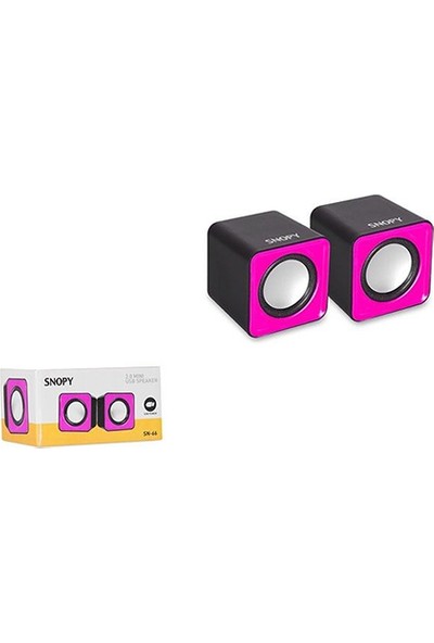 Snopy Sn-66 2.0 Pembe Usb Speaker Sn-66-P