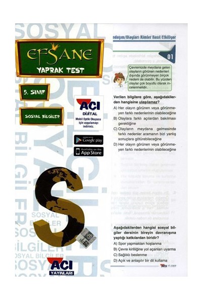 Açı 5. Sınıf Sosyal Bilgiler Çek Kopart Yaprak Test Açı 5. Sınıf Sosyal Bilgiler Çek Kopart Yaprak Test