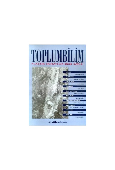 Toplumbilim Sayı: 4 Plastik Sanatlar Özel Sayısı