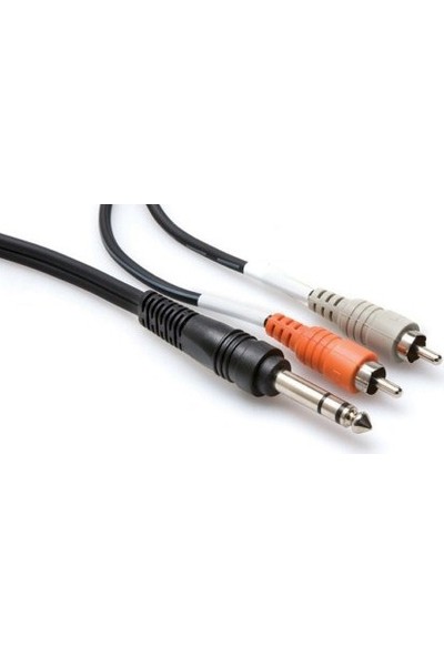 Hosa 1/4'' Trs (M) <-> Dual Rca (M) Insert Kablo, 2 Mt.