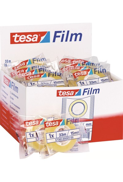 Tesa Film Standart Şeffaf   33m 15mm Tekli