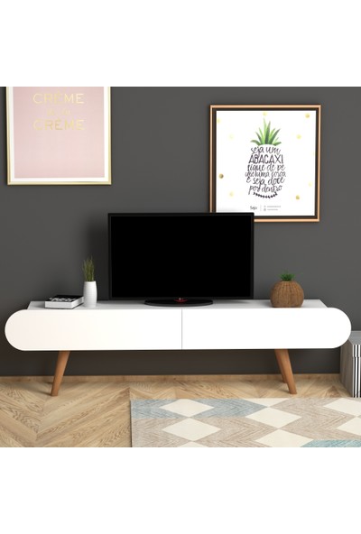 Monte Sehpa Lotus Tv Sehpası- Beyaz
