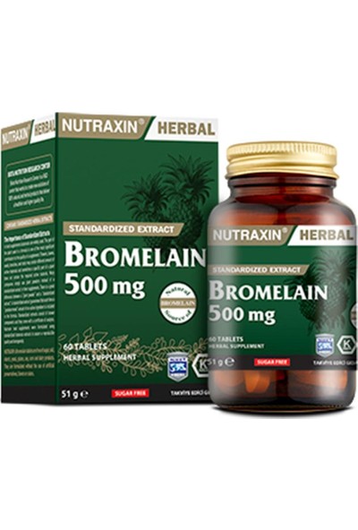Nutraxin Bromelain 60 Kapsül Nutraxin Bromelain 60 Kapsül
