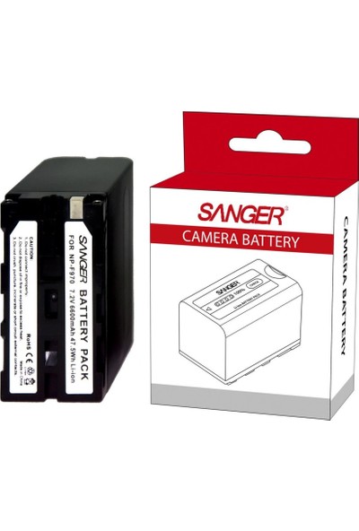 Sanger NP-F970D Kamera ve Led Batarya (7500mAh)
