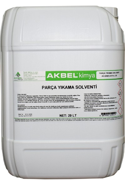 Akbel Parça Yıkama Solventi 20 lt Akbel Parça Yıkama Solventi 20 lt