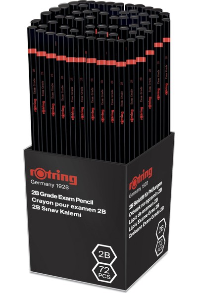 Rotring Sınav Kurşun Kalemi 2B 72'Li Stand