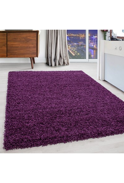 Ayyıldız Halı Shaggy Halı 50 Mm Hav Yüksekliğinde Düz Mor Lila 60X110 Cm Ayyıldız Halı Shaggy Halı 50 Mm Hav Yüksekliğinde Düz Mor Lila 60X110 Cm