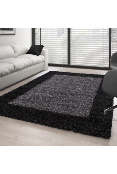 Ayyıldız Halı Shaggy Halı 30 Mm Antrasit Ve Gri Tonları 60X110 Cm