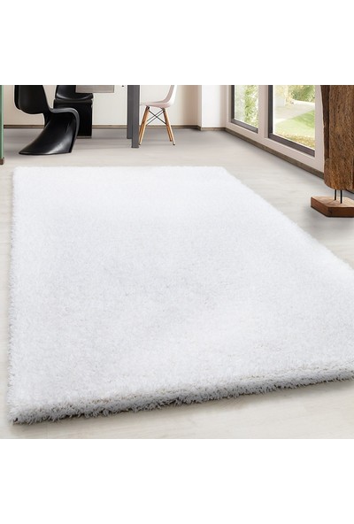 Ayyıldız Halı Supersoft Shaggy Halı 5 Cm Hav Yüksekliği Düz Beyaz Renkli 60X110 Cm Ayyıldız Halı Supersoft Shaggy Halı 5 Cm Hav Yüksekliği Düz Beyaz Renkli 60X110 Cm