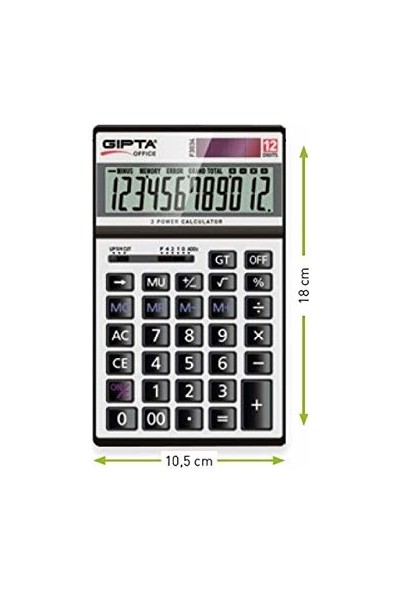 Gıpta Hesap Makinesi 12 Hane Masa Tipi F303400 Gıpta Hesap Makinesi 12 Hane Masa Tipi F303400
