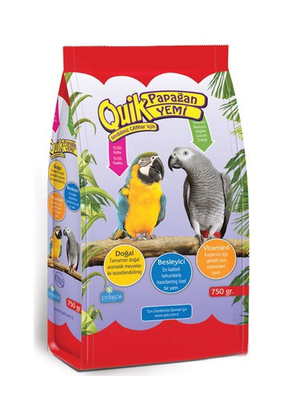 Quik Papağan Yemi 750 Gr 5'Li Kutu