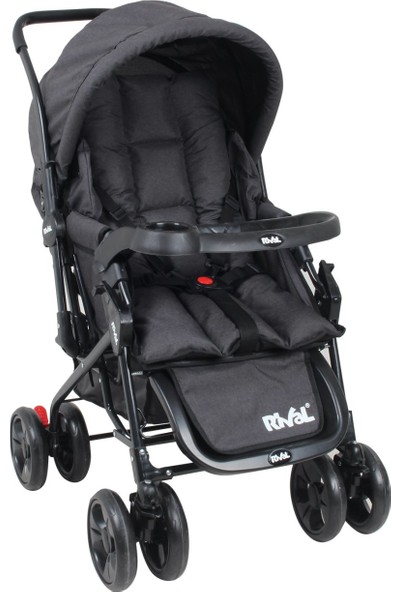 Rival RV107 Maxi Çift Yönlü Bebek Arabası Siyah Rival RV107 Maxi Çift Yönlü Bebek Arabası Siyah