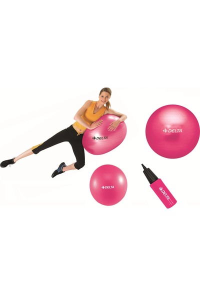 Delta 65 cm Pilates Topu 20 cm Mini Denge Topu Ve Pompası Seti Delta 65 cm Pilates Topu 20 cm Mini Denge Topu Ve Pompası Seti