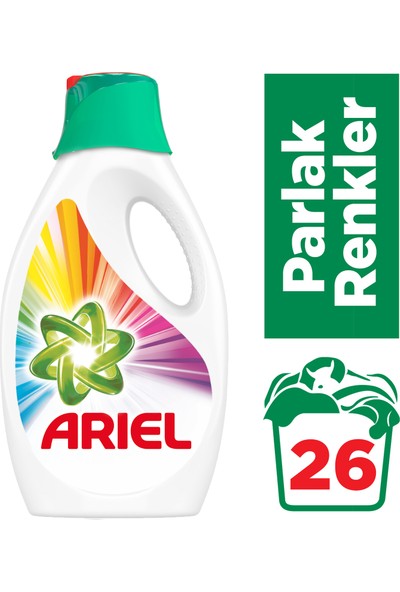 Ariel 26 Yıkama Sıvı Çamaşır Deterjanı Parlak Renkler Ariel 26 Yıkama Sıvı Çamaşır Deterjanı Parlak Renkler