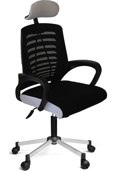 Üreten Burada Karizma File Müdür Koltuk Krom Ayak Siyah-Beyaz Üreten Burada Karizma File Müdür Koltuk Krom Ayak Siyah-Beyaz