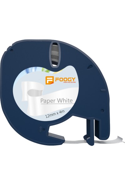 Foogy Dymo LT Muadili Kağıt Şerit Etiket Beyaz Foogy Dymo LT Muadili Kağıt Şerit Etiket Beyaz
