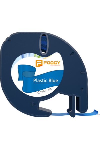 Foogy Dymo LT Muadili Plastik Şerit Etiket Mavi Foogy Dymo LT Muadili Plastik Şerit Etiket Mavi