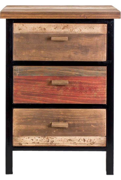 Euro Flora Dekoratif Ahşap Komodin 3 Çekmeceli 49,5 x 35,5 x 72 cm Euro Flora Dekoratif Ahşap Komodin 3 Çekmeceli 49,5 x 35,5 x 72 cm