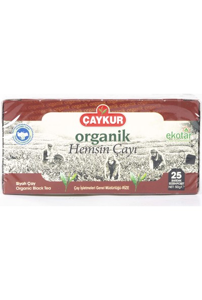 Çaykur Organik Hemşin Çayı Süzen Bardak Poşet 25’li 50 Gr