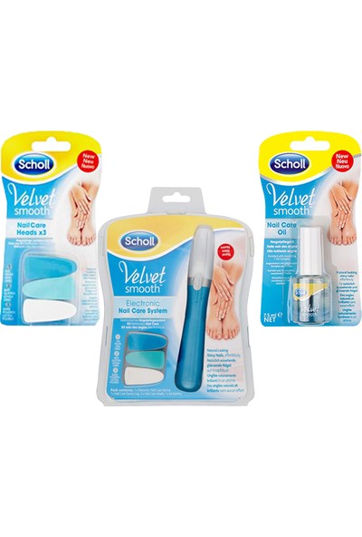 Scholl Tırnak Bakım Seti+Yedek Başlıklar & Tırnak Bakım Yağı
