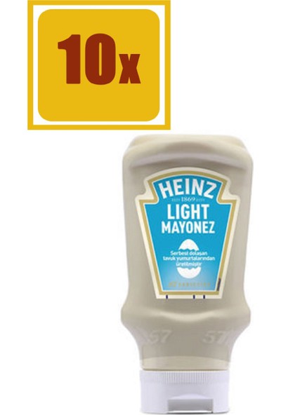 Heinz Light Mayonez 420 gr 10'lu Set Heinz Light Mayonez 420 gr 10'lu Set