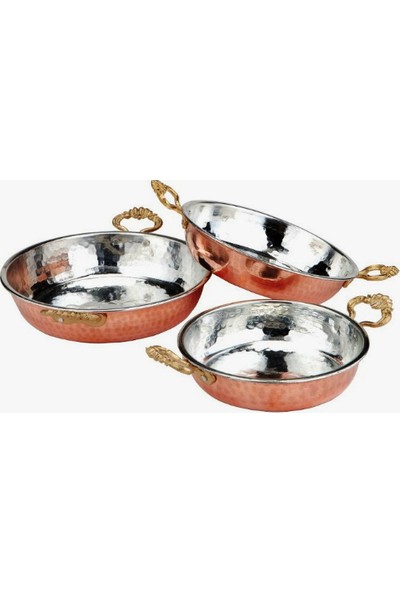 Selçuklu Bakırcılık 3'lü Bakır Sahan Seti