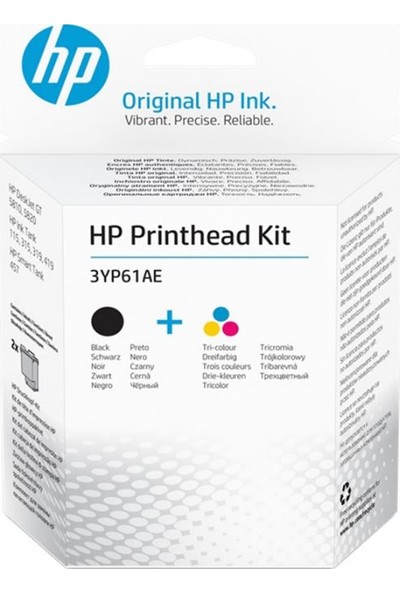 HP Printhead Kit Renkli+Siyah Baskı Kafası 3YP61AE