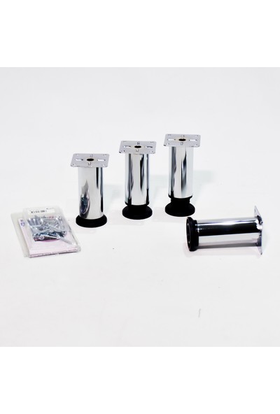 Hafele Alden H : 10 Cm Metal Masa Ayağı 4 Adet Parlak Krom Renk + Bağlantı Vidası Hafele Alden H : 10 Cm Metal Masa Ayağı 4 Adet Parlak Krom Renk + Bağlantı Vidası