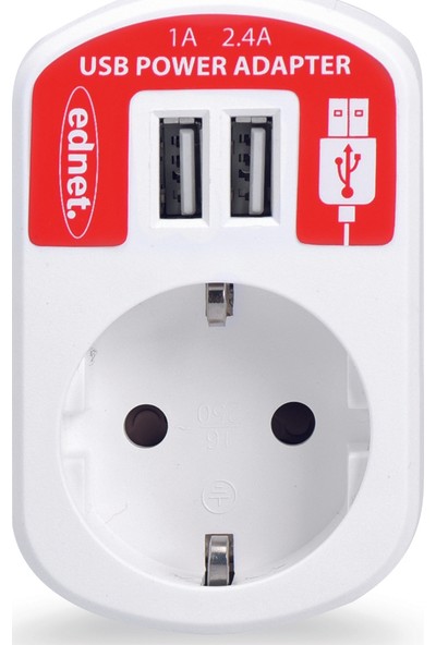Ed-31804 Ednet Usb Power Adapter Tek Priz Çift Usb Ed-31804 Ednet Usb Power Adapter Tek Priz Çift Usb