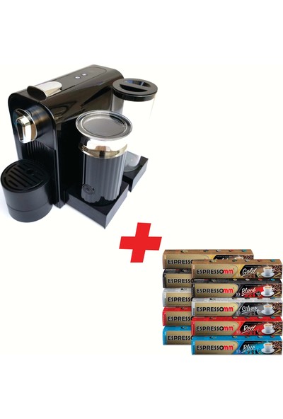 ESPRESSOMM Latte Kapsül Kahve Makinesi Siyah - Nespresso Uyumlu ESPRESSOMM Latte Kapsül Kahve Makinesi Siyah - Nespresso Uyumlu