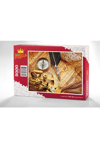 King Of Puzzle Pusula ve Harita Ahşap Puzzle 2000 Parça (HR52-MM) King Of Puzzle Pusula ve Harita Ahşap Puzzle 2000 Parça (HR52-MM)