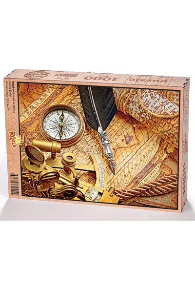 King Of Puzzle Pusula ve Harita Ahşap Puzzle 1000 Parça (HR05-M) King Of Puzzle Pusula ve Harita Ahşap Puzzle 1000 Parça (HR05-M)