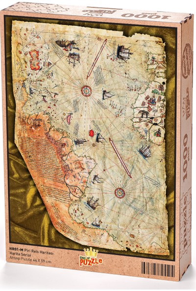 King Of Puzzle Piri Reis Haritası Ahşap Puzzle 1000 Parça (HR01-M) King Of Puzzle Piri Reis Haritası Ahşap Puzzle 1000 Parça (HR01-M)