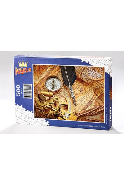 King Of Puzzle Pusula ve Harita Ahşap Puzzle 500 Parça (HR06-D) King Of Puzzle Pusula ve Harita Ahşap Puzzle 500 Parça (HR06-D)
