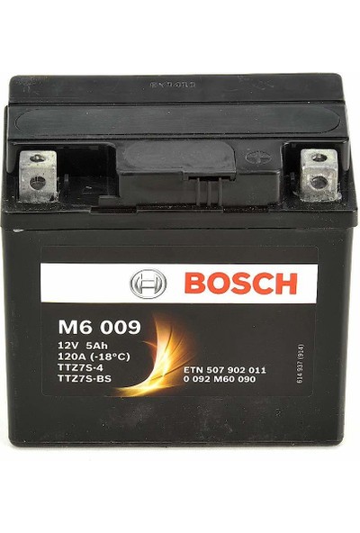 Bosch 5 Amper AGM Motosiklet Aküsü M6009 Bosch 5 Amper AGM Motosiklet Aküsü M6009