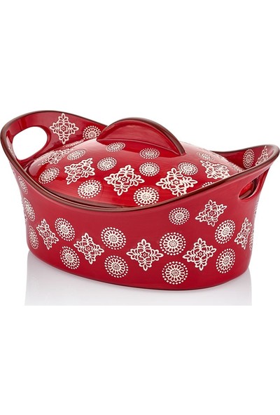 Cemile Kırmızı Oval Büyük Tencere 31 x 22 x 15 cm Cemile Kırmızı Oval Büyük Tencere 31 x 22 x 15 cm