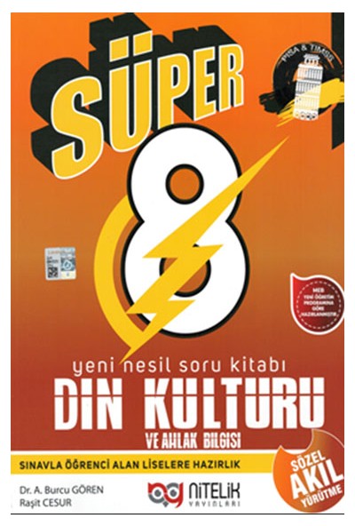 Nitelik Yayınları 8. Sınıf Süper Din Kültürü ve Ahlak Bilgisi Yeni Nesil Soru Kitabı - Burcu Gören - Raşit Cesur