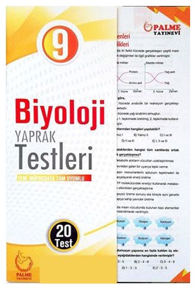 Palme Yayıncılık 9 Sınıf Biyoloji Yaprak Test Palme Yayıncılık 9 Sınıf Biyoloji Yaprak Test