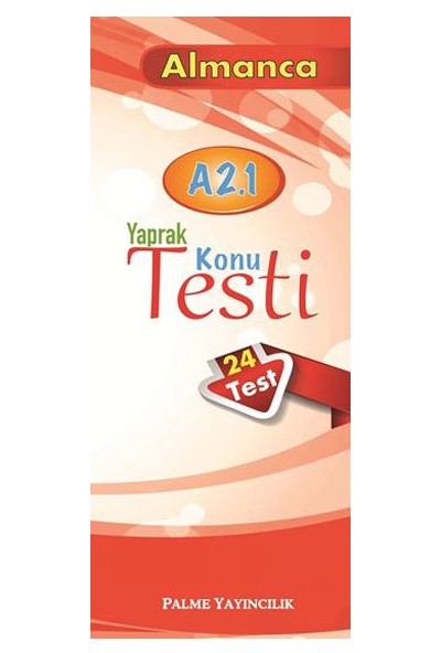 Palme Yayıncılık Almanca A2 1 Yaprak Test Palme Yayıncılık Almanca A2 1 Yaprak Test