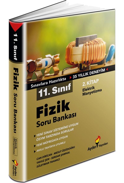 11 Sınıf Fizik Soru Bankası Elektrik Manyetizma Aydın Yayınları - Can Dirican Mesut
