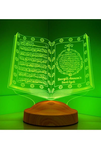 Sevgi Lambası Anneler Günü Hediyesi Kişiye Özel Kuranı Kerim Led Lamba Sevgi Lambası Anneler Günü Hediyesi Kişiye Özel Kuranı Kerim Led Lamba