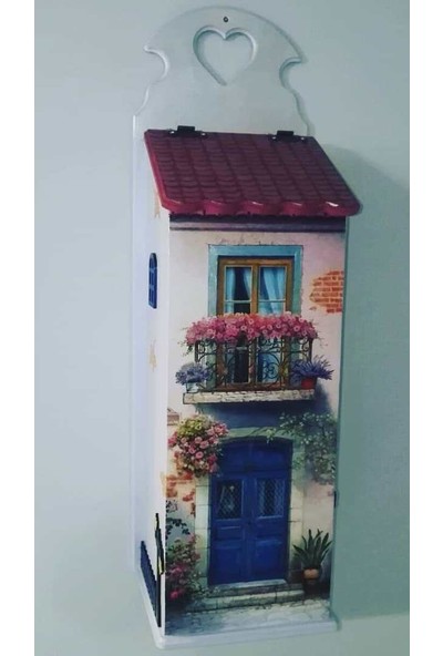 Mavi Yıldız Bisikletli Alaçatı Evim Ahşap Poşetlik Mavi Yıldız Bisikletli Alaçatı Evim Ahşap Poşetlik