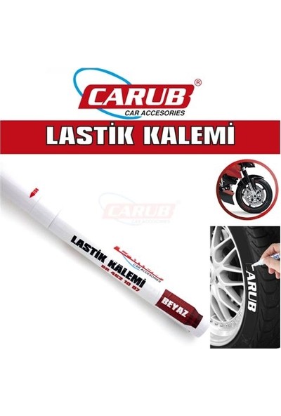 Carub Oto Lastik Yazma Kalemi Beyaz Carub Oto Lastik Yazma Kalemi Beyaz